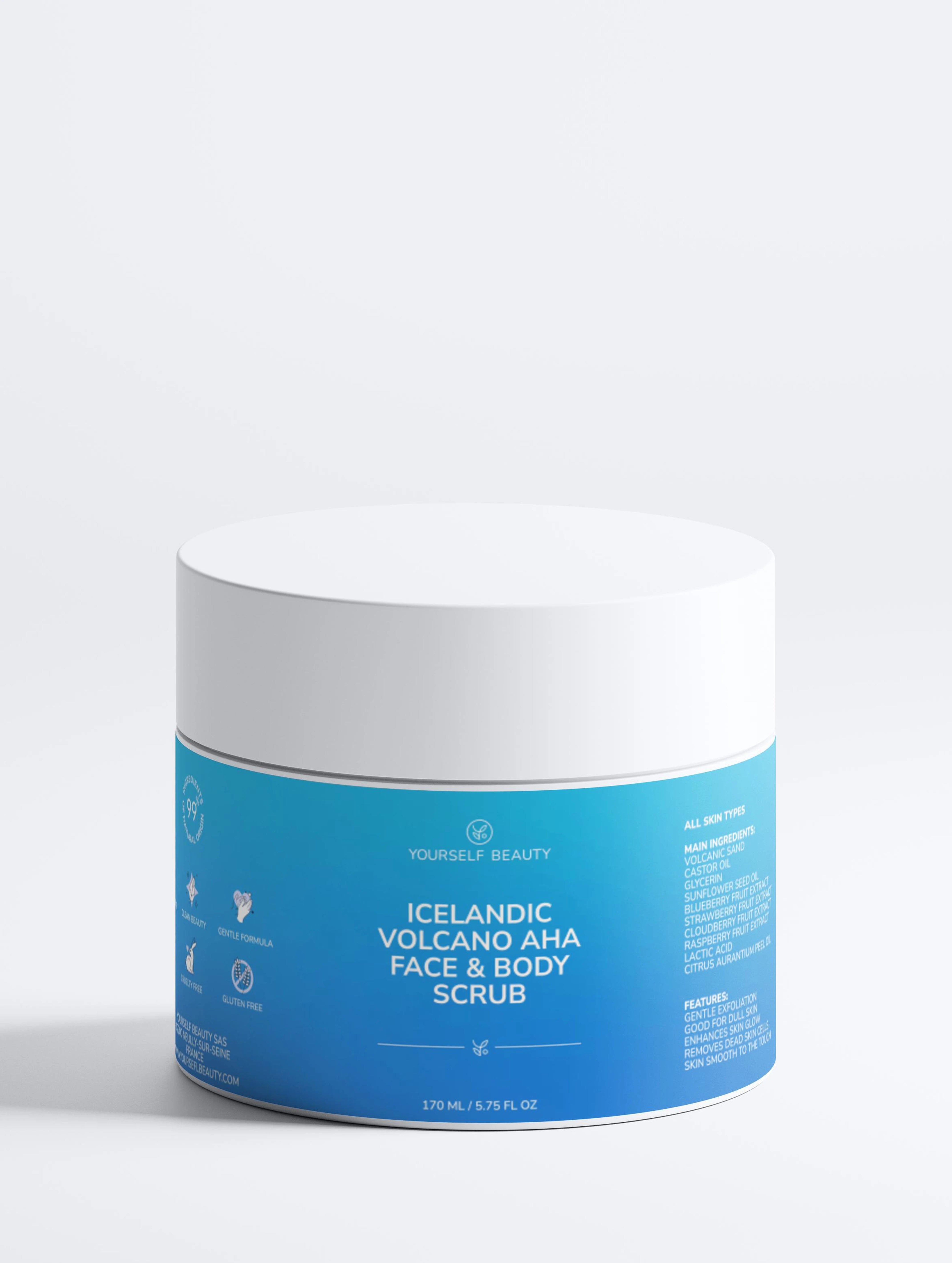 Icelandic Volcano AHA Face & Body Scrub – Yourself Beauty